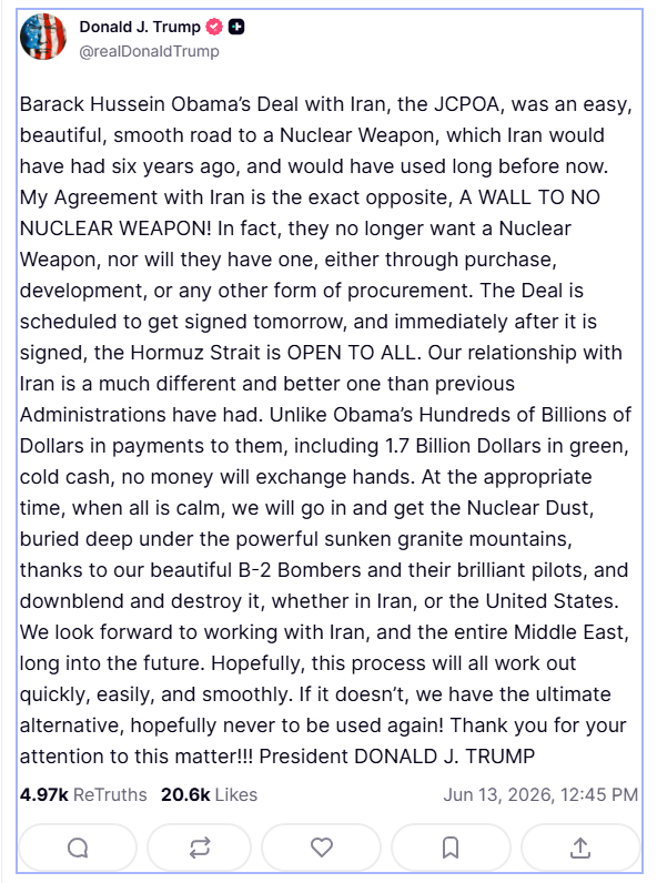 US-Iran deal scheduled to be signed on Sunday, says Trump – Blazingcatfur