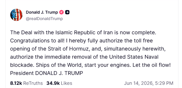 Pakistan says US and Iran have reached peace deal as Trump posts ‘let ...